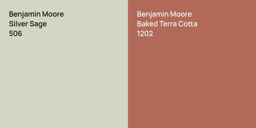 Benjamin Moore Silver Sage vs. Benjamin Moore Topaz comparison