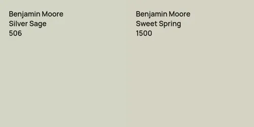 Benjamin Moore Silver Sage vs. Benjamin Moore Topaz comparison