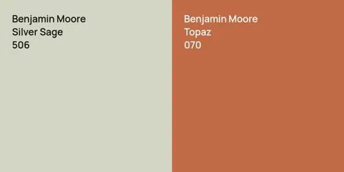 Benjamin Moore Silver Sage vs. Benjamin Moore Texas Sage comparison