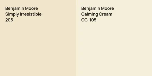 Benjamin Moore Simply Irresistible vs. Benjamin Moore Shaker Beige ...