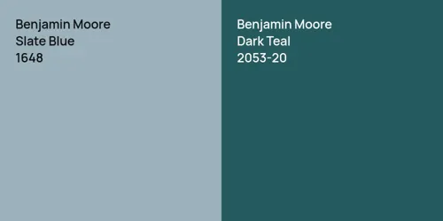 Compare Benjamin Moore Slate Blue with other colors