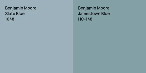 Benjamin Moore Slate Blue vs. Benjamin Moore Vermont Slate comparison