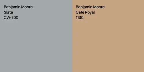 Benjamin Moore Slate vs. Benjamin Moore Indi Go-Go comparison