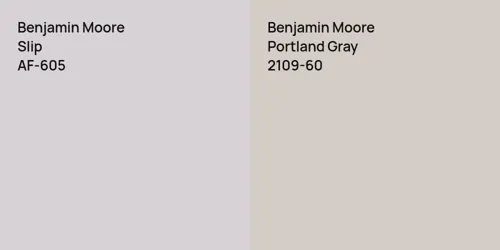 Benjamin Moore Slip vs. Benjamin Moore Hazy Blue comparison