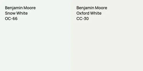 Benjamin Moore Snow White vs. Benjamin Moore Sea Wind comparison