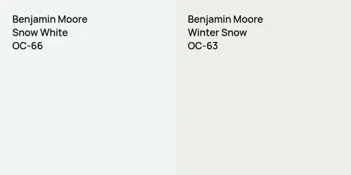 Benjamin Moore Snow White vs. Benjamin Moore Mountain Peak White comparison