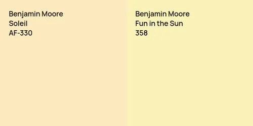 Benjamin Moore Soleil vs. Benjamin Moore Ballet White comparison