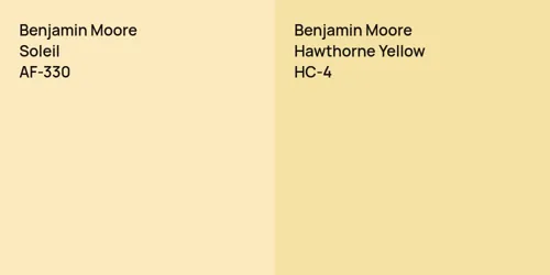 Benjamin Moore Soleil vs. Benjamin Moore Sundance comparison