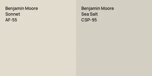 Benjamin Moore Sonnet vs. Benjamin Moore Rose Dust comparison