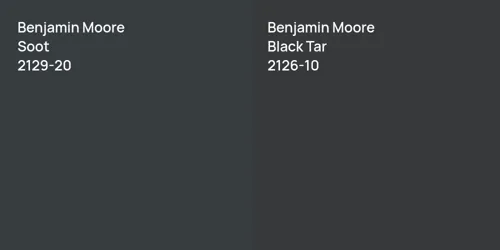 Benjamin Moore Soot vs. Benjamin Moore Black Satin comparison
