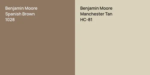 Benjamin Moore Spanish Brown vs. Benjamin Moore Spanish Brown comparison