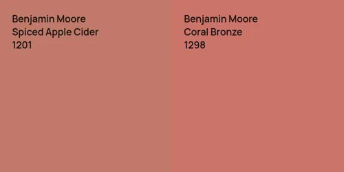 Benjamin Moore Spiced Apple Cider vs. Benjamin Moore Mexican Tile ...