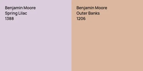 Benjamin Moore Spring Lilac vs. Benjamin Moore Pale Iris comparison
