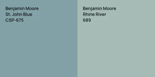 Benjamin Moore St. John Blue vs. Benjamin Moore Eternity comparison