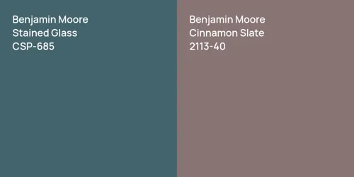 Benjamin Moore Stained Glass vs. Benjamin Moore Silver Mist comparison