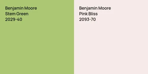 Benjamin Moore Stem Green vs. Benjamin Moore Scenic View comparison