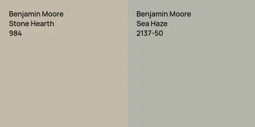 Compare Benjamin Moore Stone Hearth with other colors