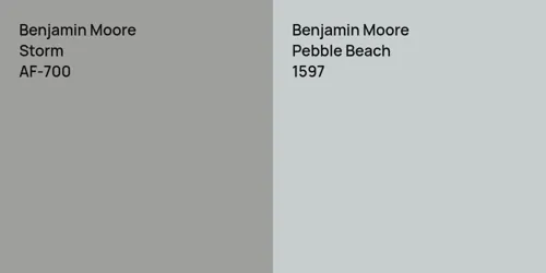 Compare Benjamin Moore Storm with other colors