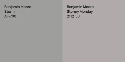 Compare Benjamin Moore Storm with other colors