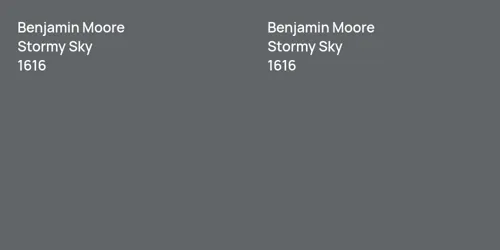 Benjamin Moore Stormy Sky vs. Benjamin Moore White Ice comparison