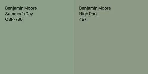 Benjamin Moore Summer's Day vs. Benjamin Moore Summer's Day comparison
