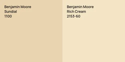 Benjamin Moore Sundial vs. Benjamin Moore Opaline comparison