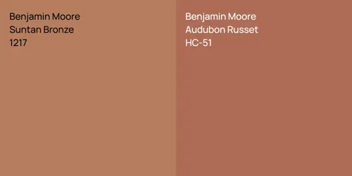 Benjamin Moore Suntan Bronze vs. Benjamin Moore Italianate comparison