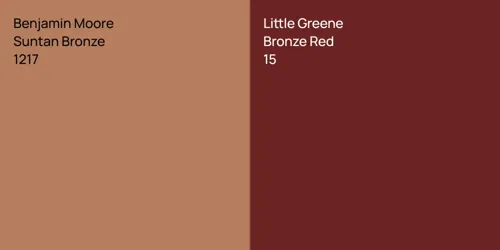 Benjamin Moore Suntan Bronze vs. Little Greene Light Bronze Green ...