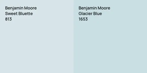 Benjamin Moore Sweet Bluette vs. Benjamin Moore Cedar Key comparison