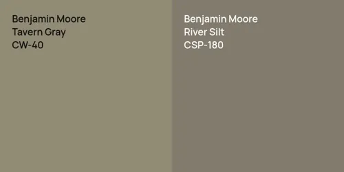 Benjamin Moore Tavern Gray vs. Benjamin Moore Copley Gray comparison