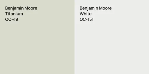 Benjamin Moore Titanium vs. Benjamin Moore Decorator's White comparison