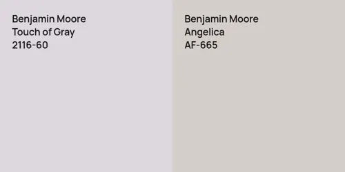 Benjamin Moore Touch of Gray vs. Benjamin Moore Wish comparison