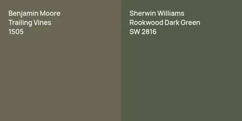 Benjamin Moore Trailing Vines vs. Benjamin Moore Natural Linen comparison
