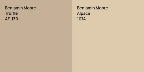 Benjamin Moore Truffle vs. Benjamin Moore Pensive comparison