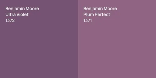 Benjamin Moore Ultra Violet vs. Benjamin Moore Melon Popsicle comparison