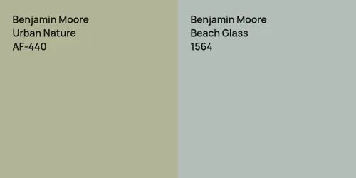 Benjamin Moore Urban Nature vs. Benjamin Moore Spa comparison