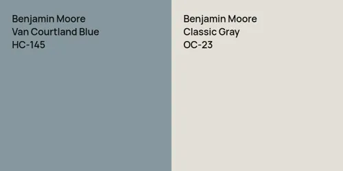 Benjamin Moore Van Courtland Blue vs. Benjamin Moore Eternity comparison