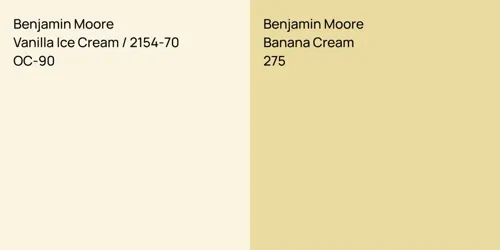 Benjamin Moore Vanilla Ice Cream vs. Benjamin Moore Calm comparison