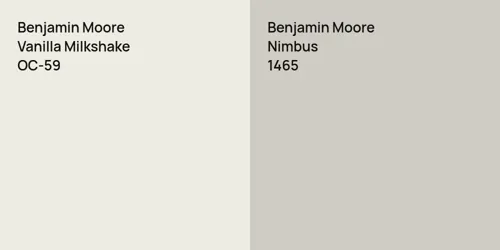 Benjamin Moore Vanilla Milkshake vs. Benjamin Moore Titanium comparison