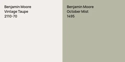 Benjamin Moore Vintage Taupe vs. Benjamin Moore Desolate comparison