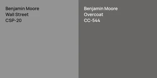 Benjamin Moore Wall Street vs. Benjamin Moore Sea Salt comparison