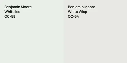 Benjamin Moore White Ice vs. Benjamin Moore Glacier White comparison