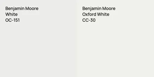 Benjamin Moore White vs. Benjamin Moore Cloud White comparison
