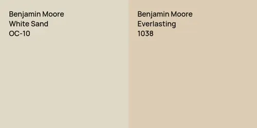 Benjamin Moore White Sand vs. Benjamin Moore Morning Light comparison