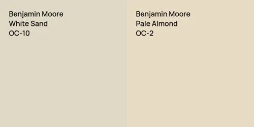 Benjamin Moore White Sand vs. Benjamin Moore Moonlight White comparison