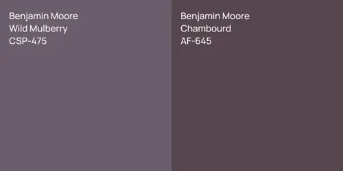 Benjamin Moore Wild Mulberry vs. Benjamin Moore Mythic comparison