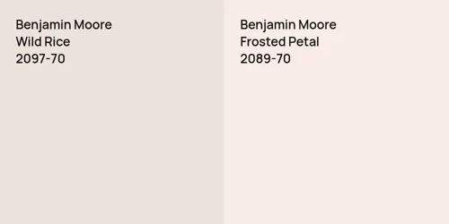 Benjamin Moore Wild Rice vs. Benjamin Moore Peau de Soie comparison