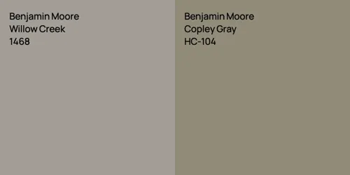 Benjamin Moore Willow Creek vs. Benjamin Moore Graystone comparison