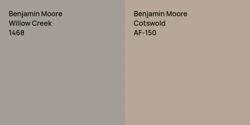 Benjamin Moore Willow Creek vs. Benjamin Moore Graystone comparison