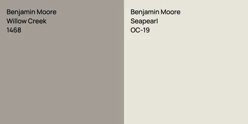 Benjamin Moore Willow Creek vs. Benjamin Moore Graystone comparison
